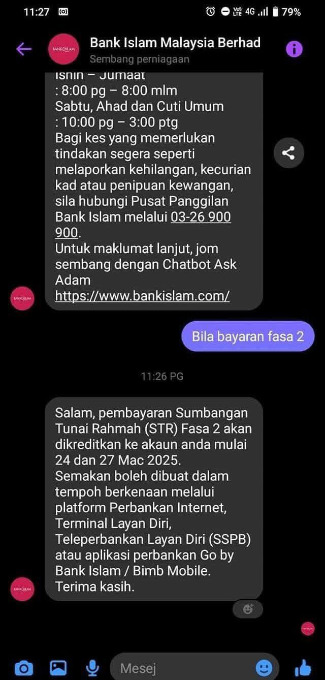 JADUAL BAYARAN FASA 2 STR 2025 : SEMAKAN STATUS KELAYAKAN PENERIMA LAYAK ATAU TIDAK | BANTUAN ONLINE